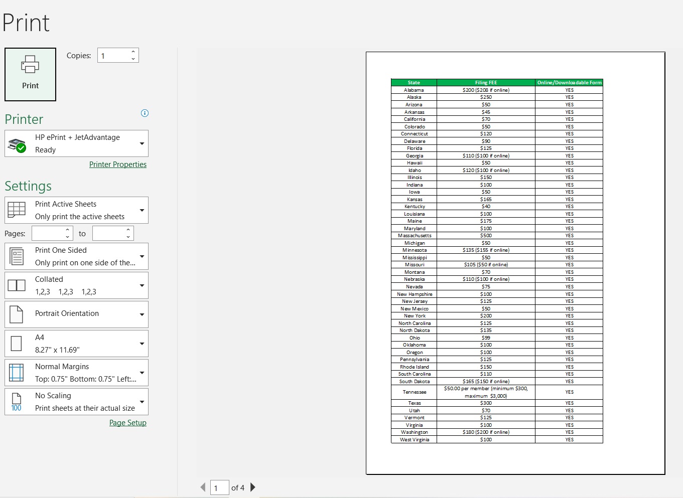How To Print Excel Spreadsheet On One Page 